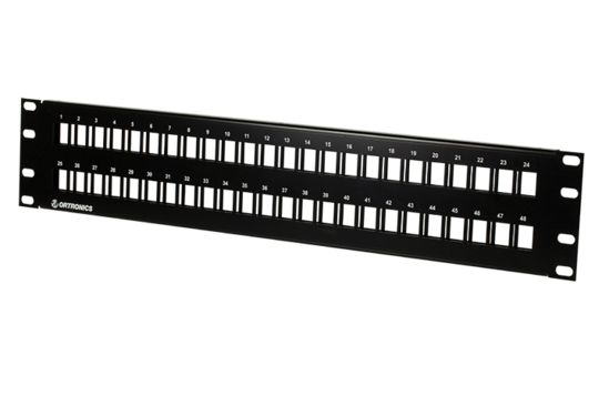 TechChoice Flush Mount Flat Patch Panel Kit 48 Port Unloaded