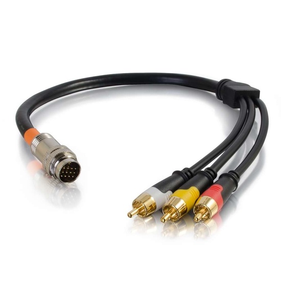 1.5ft (0.46m) RapidRun® RCA Composite Video and RCA Stereo Audio Flying ...