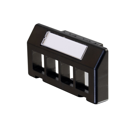 KEYSTONE FURNITURE ADAPTER PLATE, HOLDS 4 KEYSTONE MODULES, BLACK ...