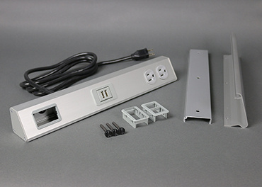 TableSource™ Table Box with 1 Communication Opening, Backsplash-Mounted ...