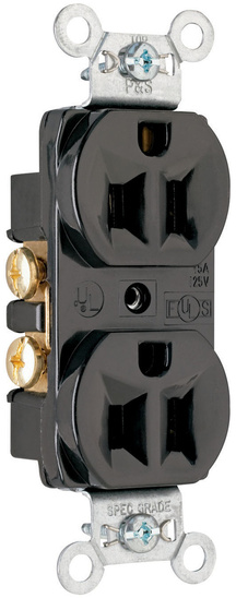Construction Spec Grade Receptacles Back and Side Wire 15A 125V