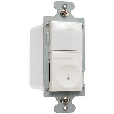 600W 120V Single Pole Vacancy Sensor, White, CC4 | Wall Box Vacancy ...