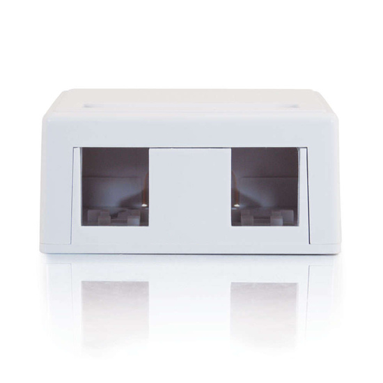 2-Port Keystone Jack Surface Mount Box - White | Surface Mount Boxes ...