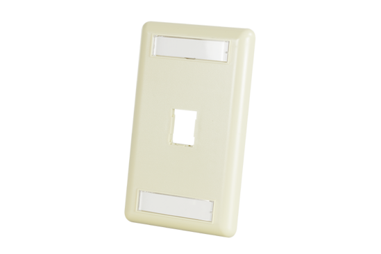 HDJ 1-Port Single-Gang Faceplate with Label Field | Workstation Plates ...