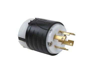 30A NEMA L1630 Plug - Black Back, White Front Body | Turnlok | Plugs ...