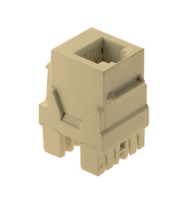 6P6C Keystone Connector, Ivory | Keystone Inserts | Data Connectivity ...