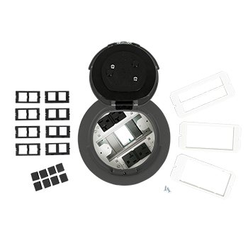 3-Hour Fire Classified 6" Recessed Prewired Flush Style Poke-Thru ...