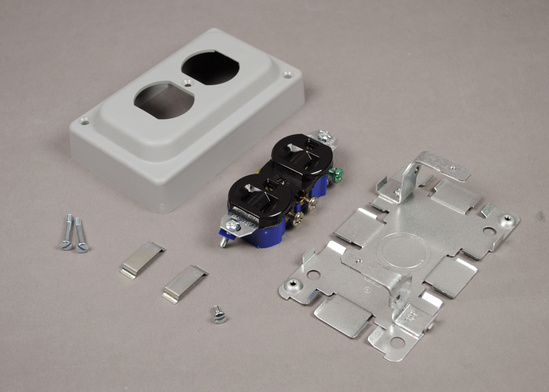 NM 15A 125V RECPT & BOX 1500 GRAY | Steel | Raceway and Cord Covers ...