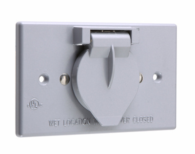 Cast Weatherproof Self Closing Cover, Motor Base, Horizontal, Gray ...