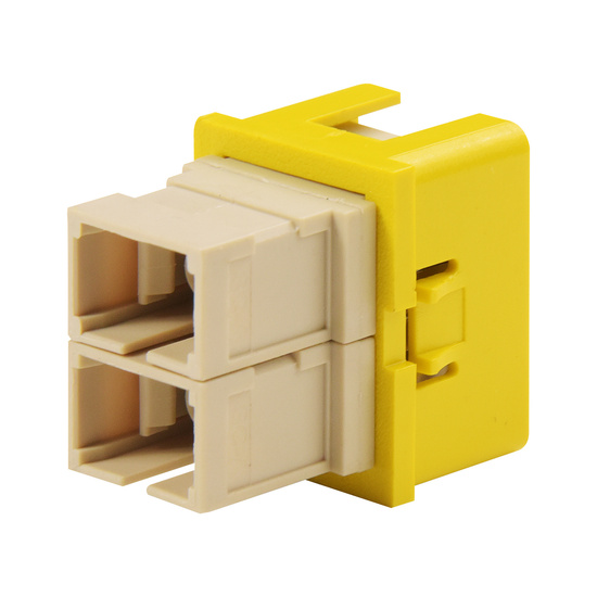 TracJack Module, 2-SC Simplex Multimode, Beige Adapter, Yellow Housing ...