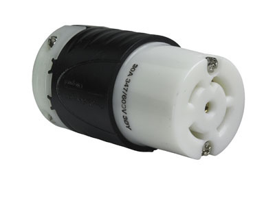 30A L2330 Connector - Black Back, White Front Body | Turnlok | Plugs ...