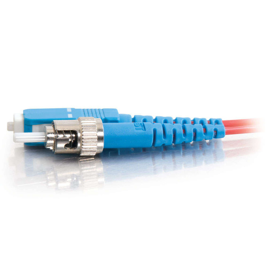 6.6ft (2m) SC-ST 9/125 OS2 Simplex Single-Mode Fiber Optic Cable - Plenum CMP-Rated - Red | 9/ ...